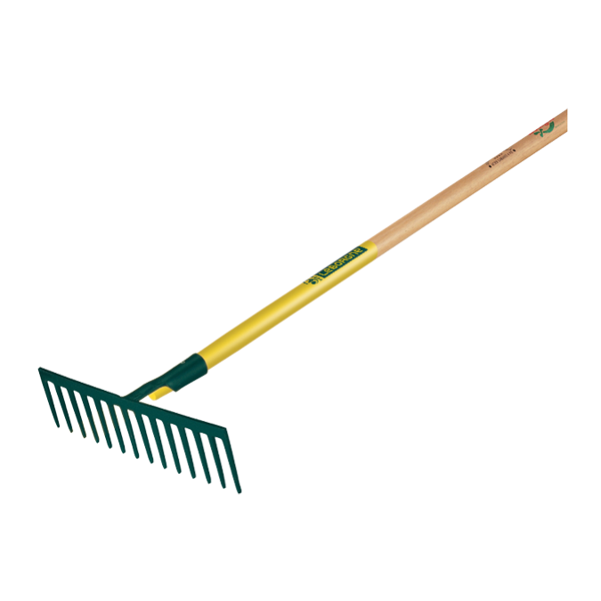 RATEAU FORGE 14 DENTS DROITES EN BOIS